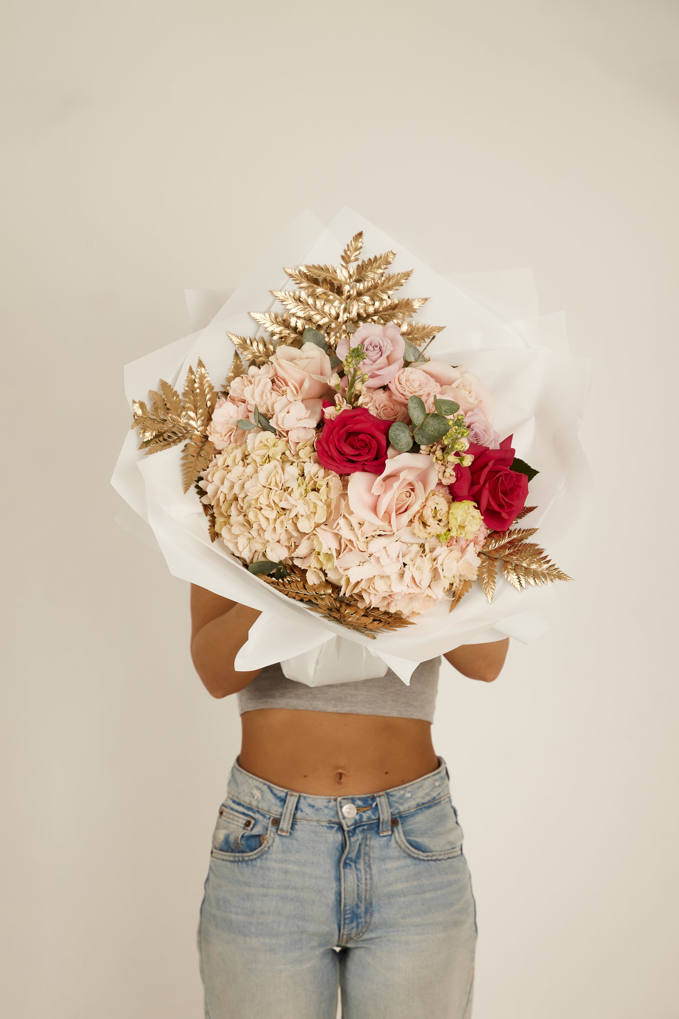 Pink with gold – Amelia Rose Floral Couture